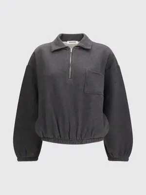 DARKPARK Relaxed Fit Cotton Polo Sweatshirt With Zip And Dropped Shoulders