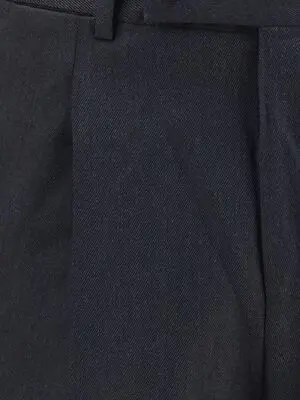 PT TORINO Slim Fit Wool Tailored Trousers With Off-centre Closure - Grey