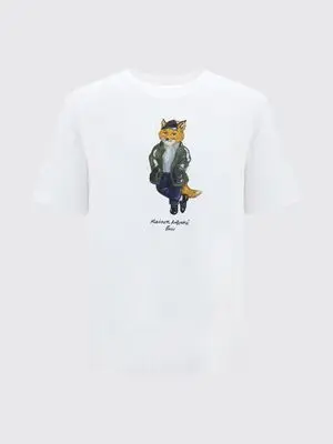 Maison Kitsuné Cotton T-shirt With Contrasting Graphic Print