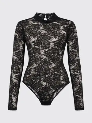 Philipp Plein High-neck Long-sleeved Lace Bodysuit With Slim Fit