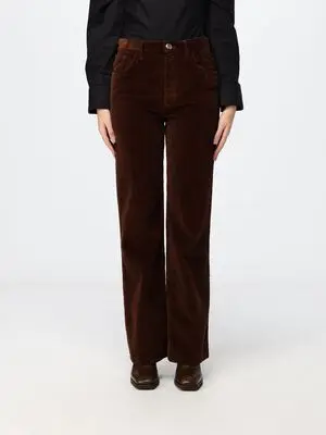 Marni High-waisted Flared Trousers In Cotton Corduroy - Brown