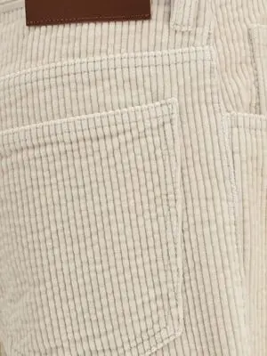 Marni High-waisted Flared Trousers In Cotton Corduroy - Smoke Grey