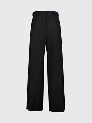 COURREGES High-waisted Wool-blend Wide-leg Trousers With Tailored Cut
