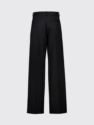 COURREGES High-waisted Wool-blend Wide-leg Trousers With Tailored Cut