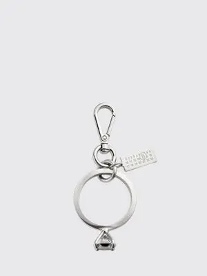 MAISON MARGIELA Metal Keychain With Engraved Numeric Logo - Silver