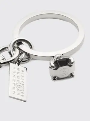 MAISON MARGIELA Metal Keychain With Engraved Numeric Logo