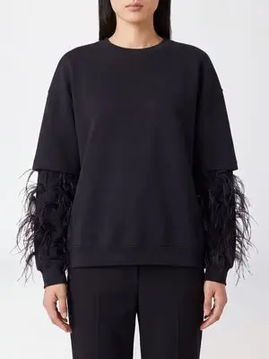 DARKPARK Troy Long-sleeved Cotton T-shirt With Feather Application - Black