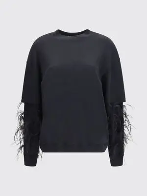 DARKPARK Troy Long-sleeved Cotton T-shirt With Feather Application - Black