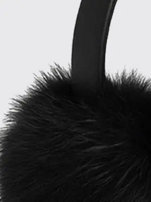 Apparis Classic Animal Print Faux Fur Earmuffs - Black