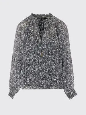 Michael Kors Abstract Print Georgette Long-sleeved Blouse