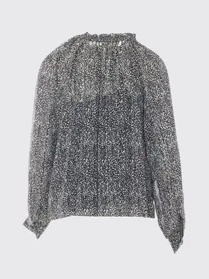 Michael Kors Abstract Print Georgette Long-sleeved Blouse