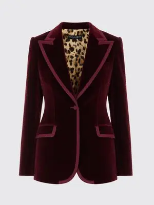 Dolce & Gabbana Single-breasted Cotton And Silk Velvet Blazer With Peak Lapels