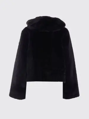 Liu Jo Hooded Faux Fur Jacket With Zip Closure