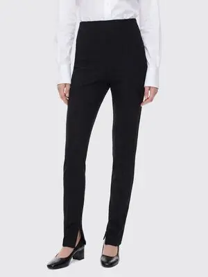 Pinko High-waisted Skinny Trousers In Stretch Jersey With Side Zip - Black