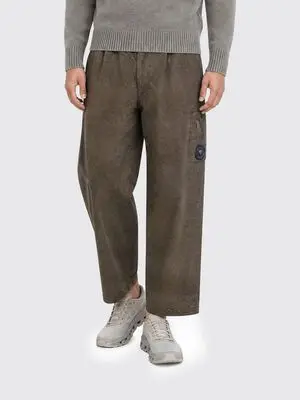 C.P. COMPANY Wide Leg Nylon Cargo Trousers With Pockets And Logo Patch - Brown