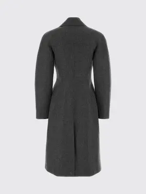 JIL SANDER Long Double-breasted Coat In Pure Virgin Wool With Concealed Fastening - Grey