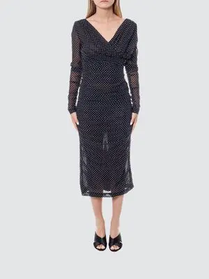 Dolce & Gabbana Polka-dot Ruched Midi Sheath Dress