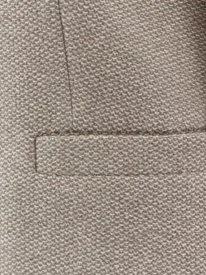 Max Mara Single-breasted Blazer In 100% Cashmere With Crewneck - Beige