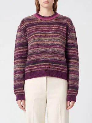 Isabel Marant Étoile Multicolour Striped Mohair-blend Crewneck Jumper - Violet