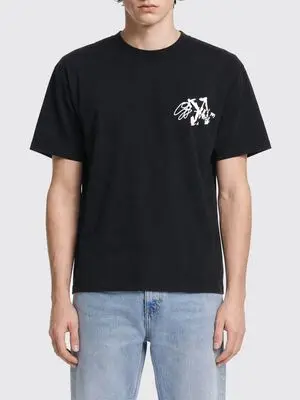 Off-White Arrow Logo Print Cotton Crewneck T-shirt Black