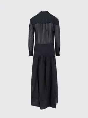 Isabel Marant Étoile Ruffled Collar Cotton Midi Shirtdress