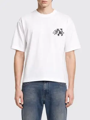 Off-White Arrow Logo Print Short-sleeved Cotton T-shirt - White