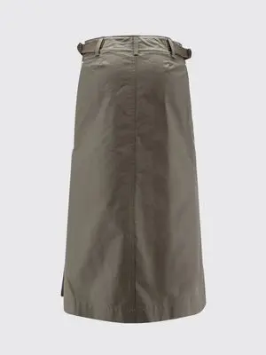 Sacai High-waisted A-line Cotton Midi Skirt With Flap Pockets - Blue