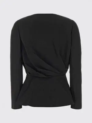 Chloé Draped V-neck Long-sleeved Viscose Blouse