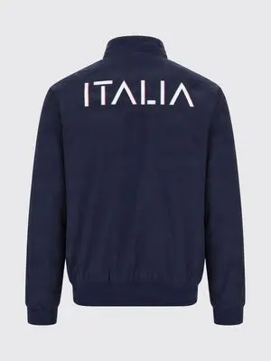 EA7 High Neck Technical Fabric Zip-up Sweatshirt With Side Bands