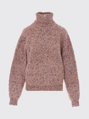 Isabel Marant Étoile Abstract Pattern Alpaca-blend Half-zip Turtleneck Jumper - Pink