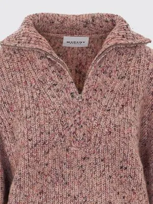 Isabel Marant Étoile Abstract Pattern Alpaca-blend Half-zip Turtleneck Jumper - Pink
