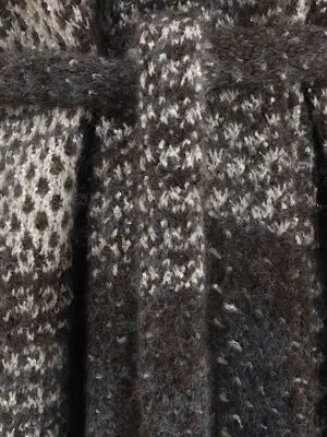 Brunello Cucinelli Check Mohair And Cashmere Robe Coat - Ivory