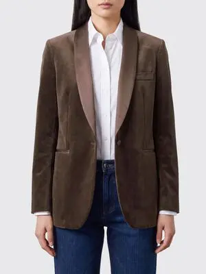 LARDINI Short Single-breasted Velvet Blazer With Satin Shawl Collar