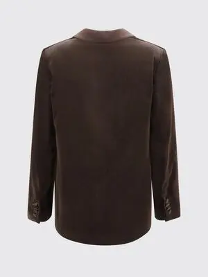 LARDINI Short Single-breasted Velvet Blazer With Satin Shawl Collar