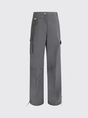 GANNI High-waisted Straight Leg Stretch Cotton Cargo Trousers