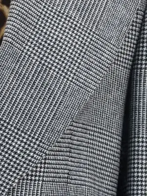 Dolce & Gabbana Cropped Houndstooth Wool Blazer With Peak Lapels