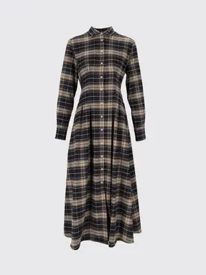 MC2 SAINT BARTH Midi Shirtdress In Viscose Blend With Classic Collar - Blue