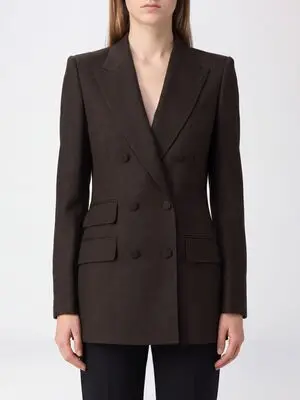 TOM FORD Double-breasted Pure Wool Blazer With Peak Lapels And Padded Shoulders