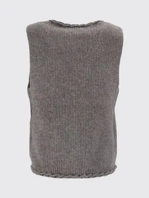 Emporio Armani Virgin Wool And Yak Monogram Jacquard Waistcoat