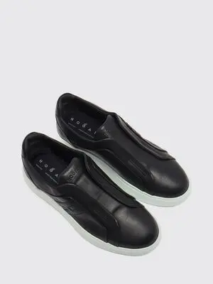 Hogan H580 Slip-on Sneakers In Nappa Leather With A Platform Sole - Black