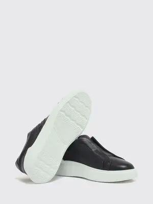 Hogan H580 Slip-on Sneakers In Nappa Leather With A Platform Sole - Black