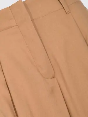 Herno High-waisted Technical Fabric Palazzo Trousers With Pleats
