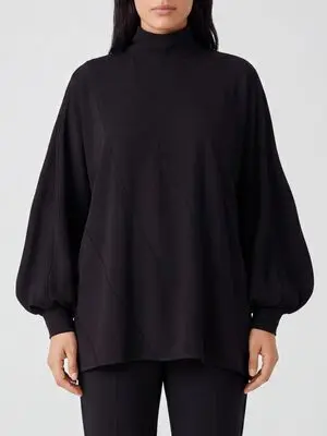Zimmermann Viscose Blouse With High Neck And Balloon Sleeves