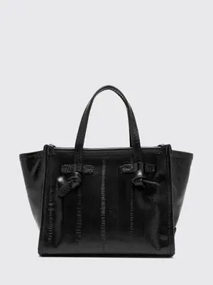 GIANNI CHIARINI Miss Marcella Mini Leather Handbag With Shoulder Strap - Black