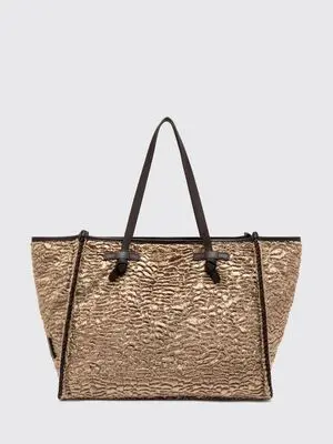 GIANNI CHIARINI Marcella Cotton Blend Shoulder Bag With Leather Handles
