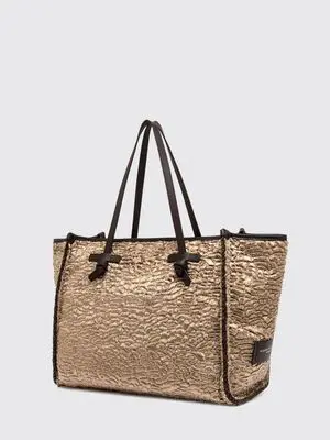 GIANNI CHIARINI Marcella Cotton Blend Shoulder Bag With Leather Handles - Brown