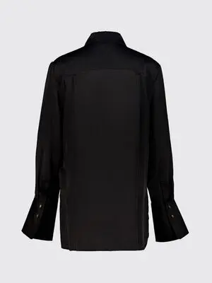 Zimmermann Long-sleeved Silk Shirt With Flared Cuffs - Black