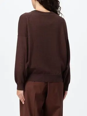 Brunello Cucinelli Dropped Shoulder Pure Cashmere Jumper - Brown