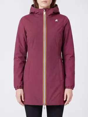 K-WAY Denise Long Reversible And Waterproof Hooded Windbreaker Jacket - Wine
