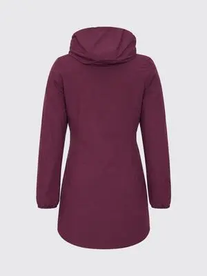 K-WAY Denise Long Reversible And Waterproof Hooded Windbreaker Jacket - Wine